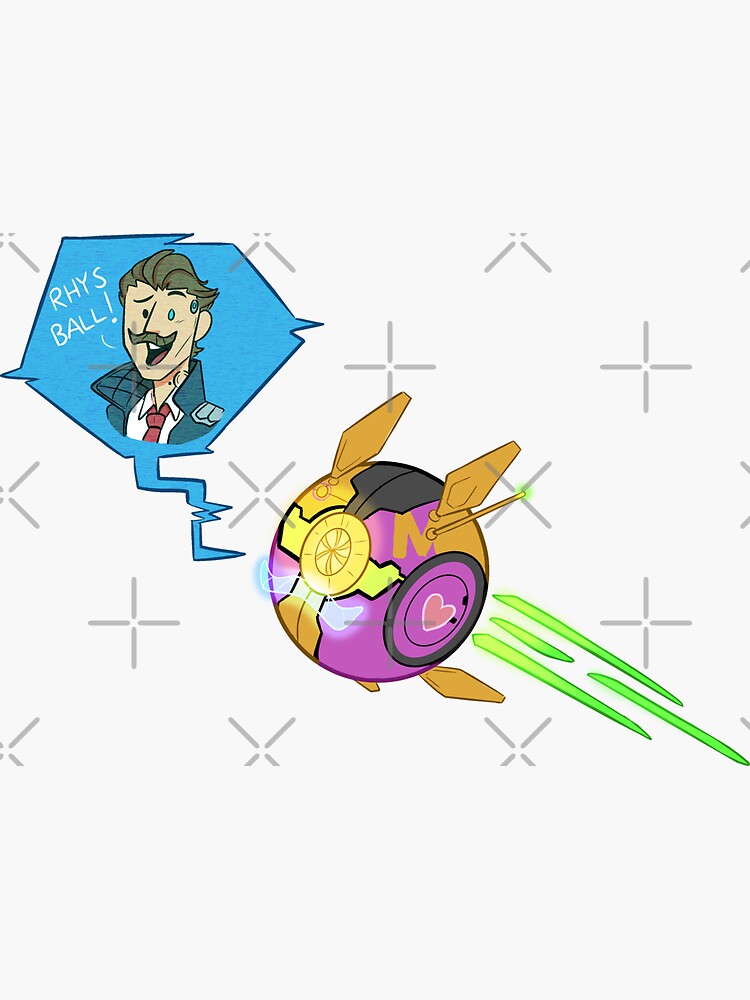 "Rhys-Ball!" Sticker by sketchupnfries | Redbubble