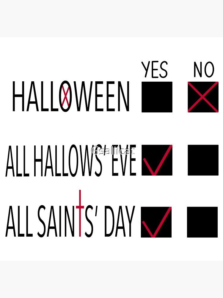 "Anti-Halloween, All Hallows’ Eve, All Saints’ Day Christian Design ...