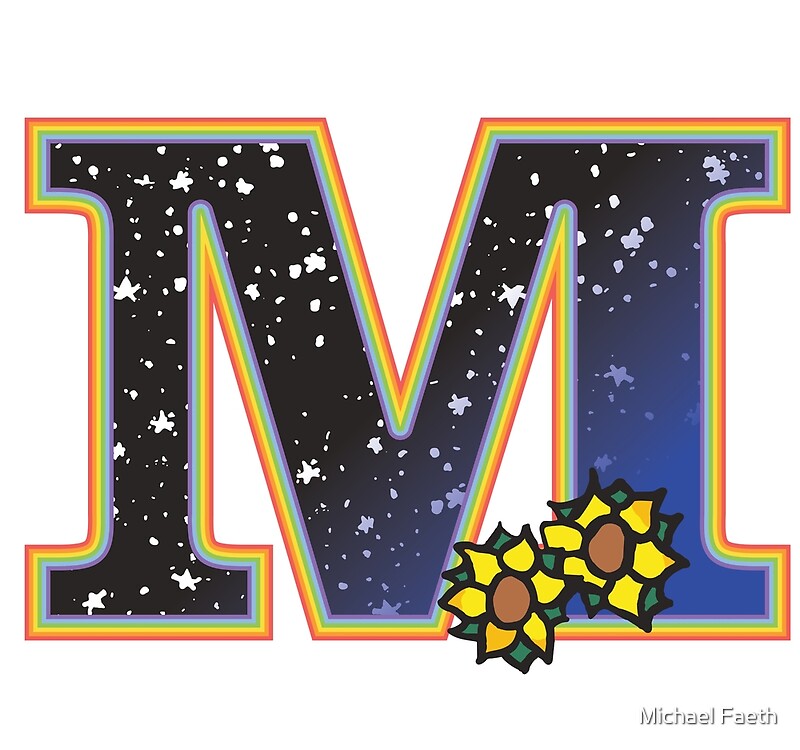 "The Letter M - Rainbow, Night, and Day" by faethdesign | Redbubble