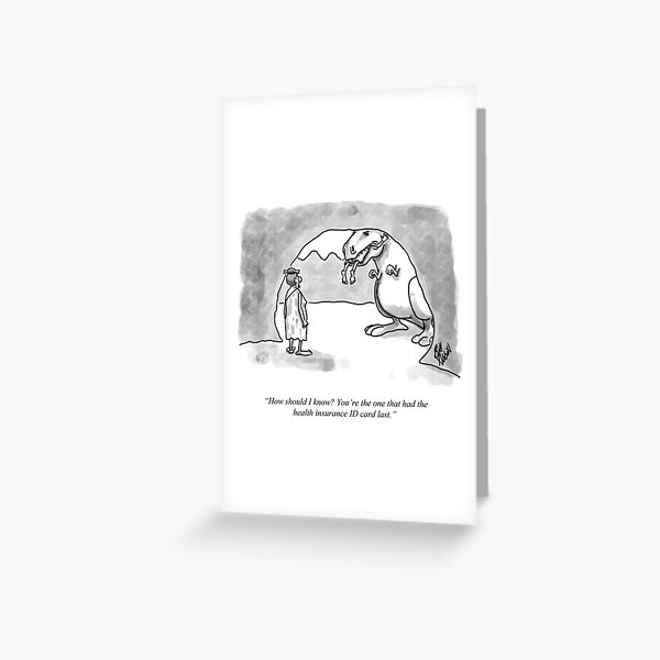 "Funny Caveman Marriage Healthcare Cartoon Humor" Greeting Card for ...