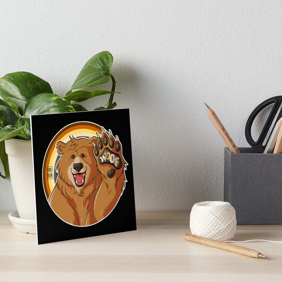 "BOBO LIKES TO WOOF - BEAR PRIDE" Art Board Print for Sale by bobobear ...