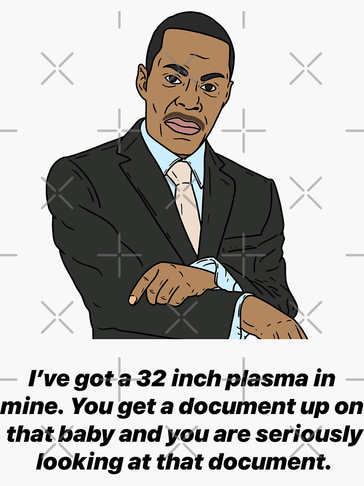 "ALAN JOHNSON | 32 INCH PLASMA" Sticker for Sale by tommytyrer | Redbubble