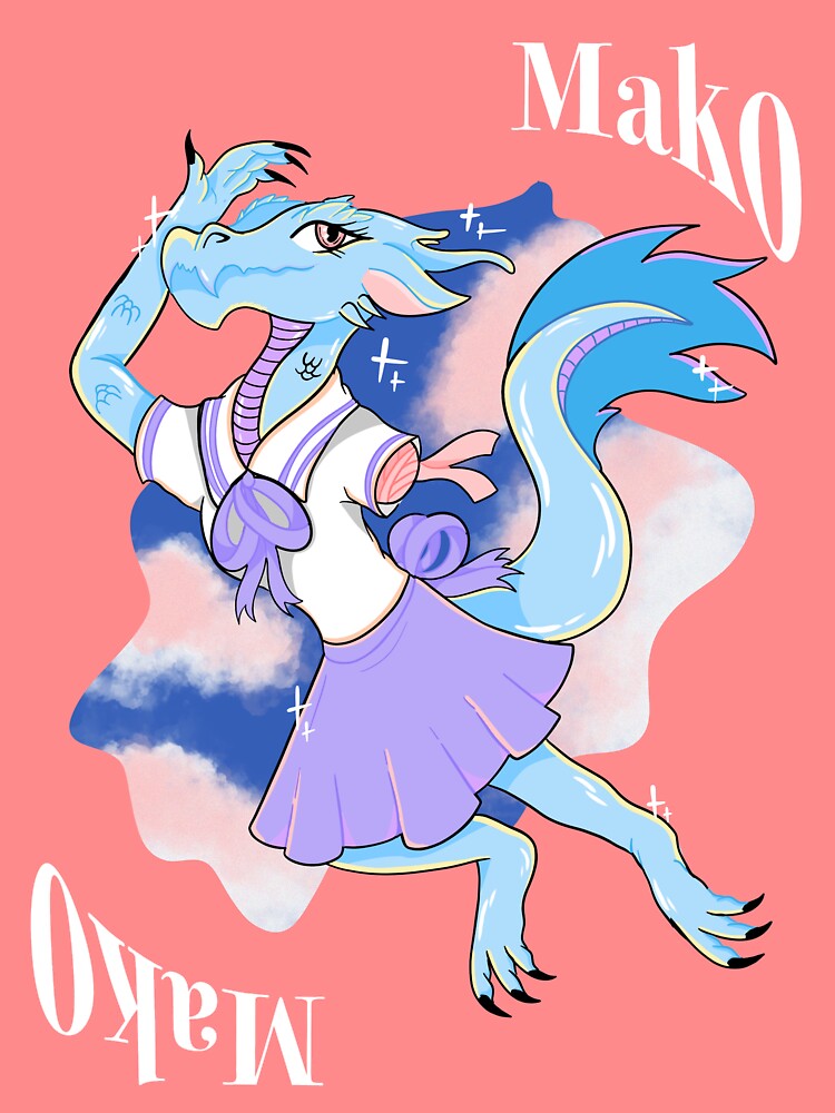 "Mako the Dragon" Sticker for Sale by Apollo-Moon | Redbubble