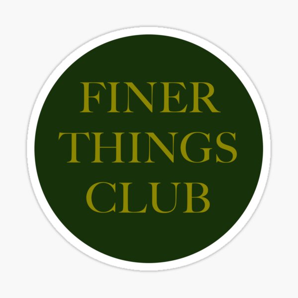 "The Office - Finer Things Club" Sticker by planet-eye | Redbubble