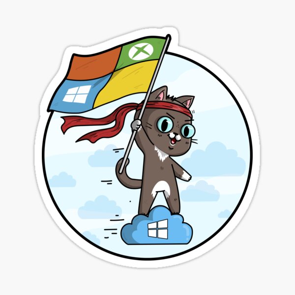 Microsoft Ninja Cat Stickers | Redbubble