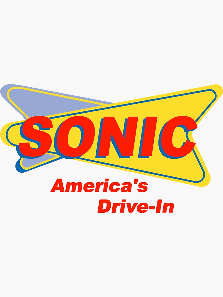 Pegatina «Sonic America's Drive-in Fast Food Logo Red» de lenkafrens ...