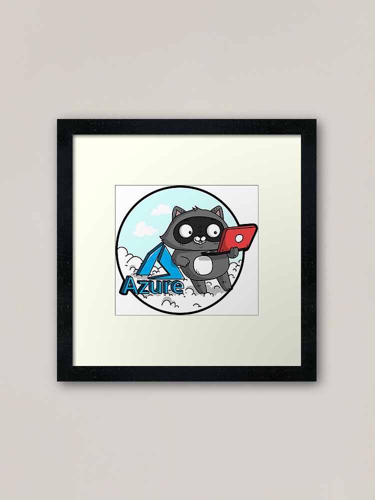 "Azure Bit Raccoon" Framed Art Print for Sale by pokeystuff | Redbubble