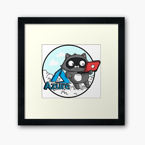 "Azure Bit Raccoon" Framed Art Print for Sale by pokeystuff | Redbubble