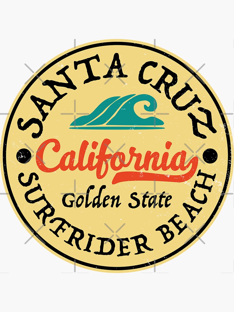 "Vintage Santa Cruz California Surf Sticker" Sticker for Sale by ...