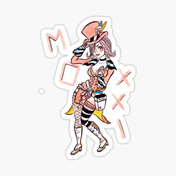"Borderlands Moxxi Sketch" Sticker for Sale by PODLizardWizard | Redbubble