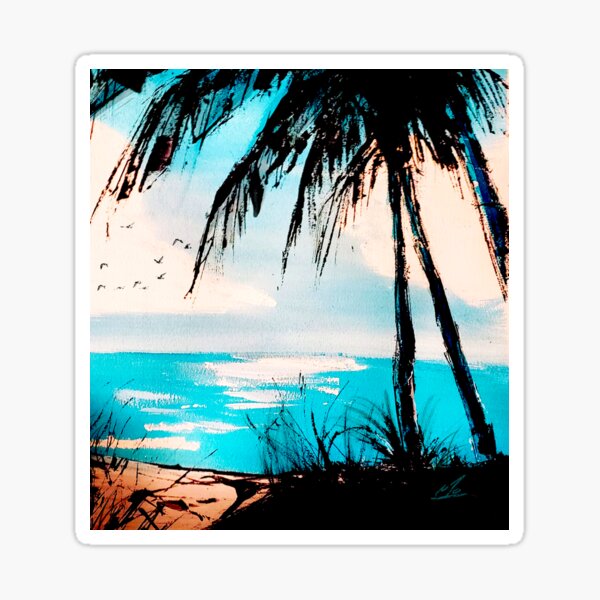"'Getaway Cove'" Sticker for Sale by MoSherwood | Redbubble