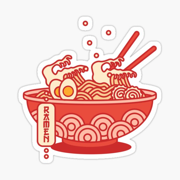 "Japanese Ramen" Sticker by MasterCrumble | Redbubble