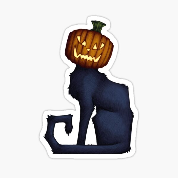 "Gat-O-Lantern (color)" Sticker for Sale by GrinningDoom | Redbubble