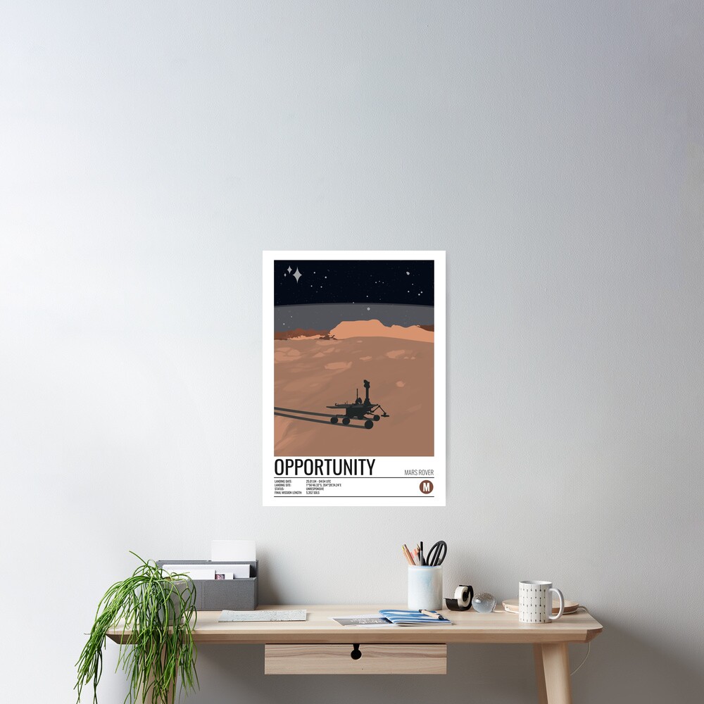 "Mars Opportunity Rover" Poster for Sale by Walford-Designs | Redbubble