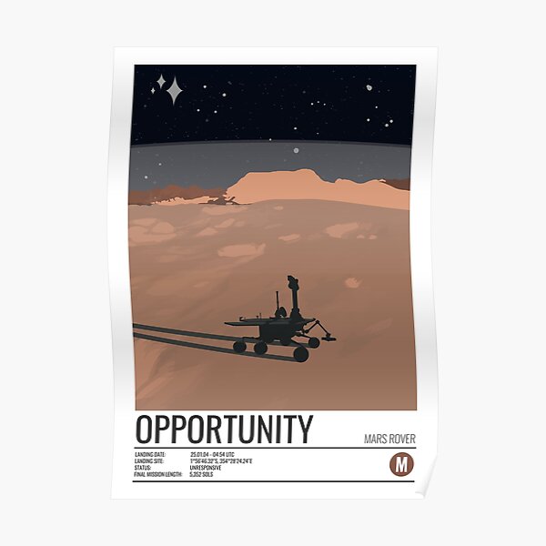 "Mars Opportunity Rover" Poster for Sale by Walford-Designs | Redbubble