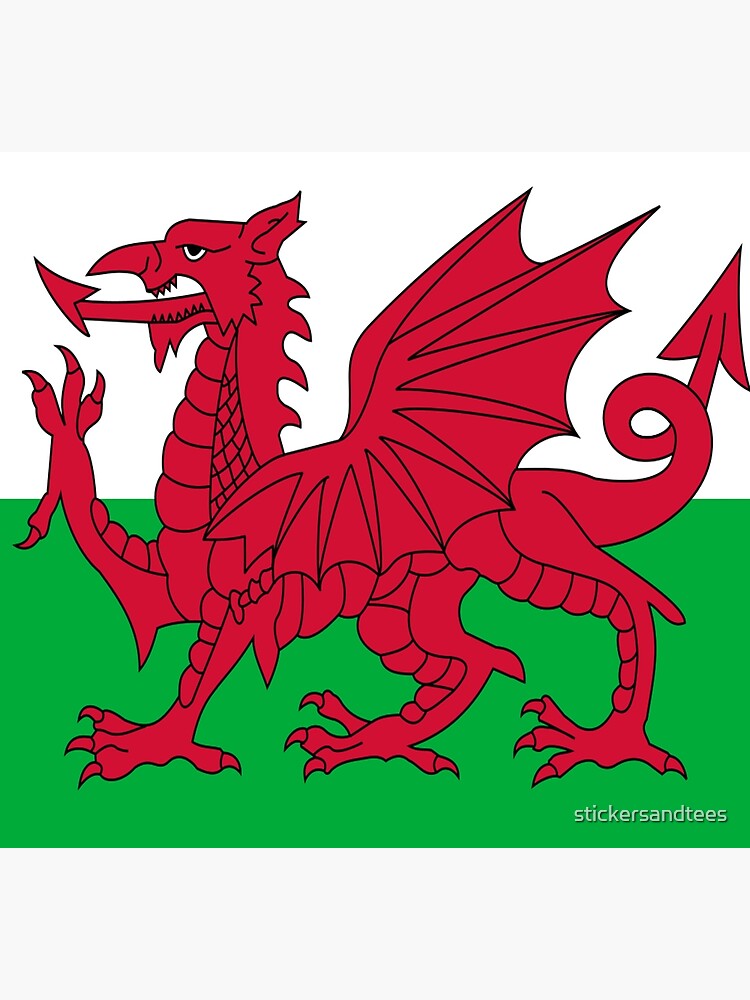 "Welsh Flag - Wales Red Dragon" Socks for Sale by stickersandtees ...