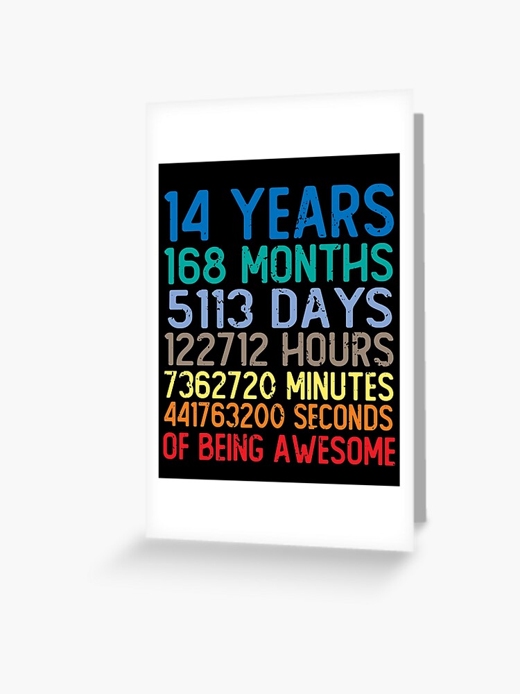 "14 Years Old Of Being Awesome" Greeting Card for Sale by eulonix ...