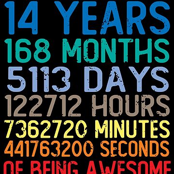 "14 Years Old Of Being Awesome" Greeting Card for Sale by eulonix ...