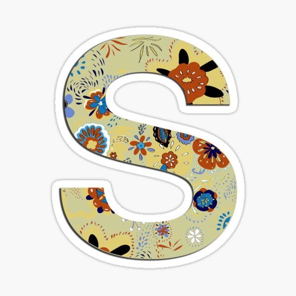 "Monogram letter S" Sticker for Sale by Emi Yañez | Redbubble