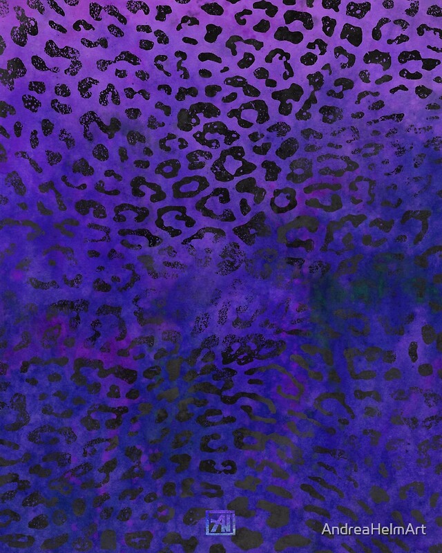 "Purple Leopard Art Print | Watercolor Animal Print Series" by ...