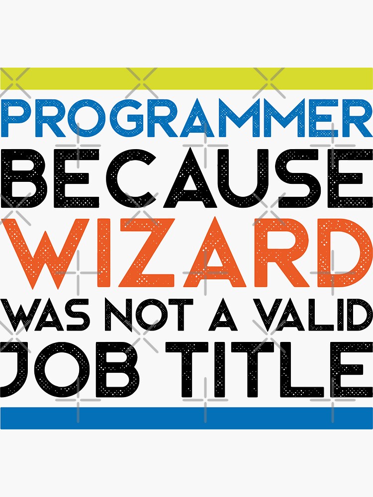 "Programmer Wizard" Sticker for Sale by Caldofran | Redbubble