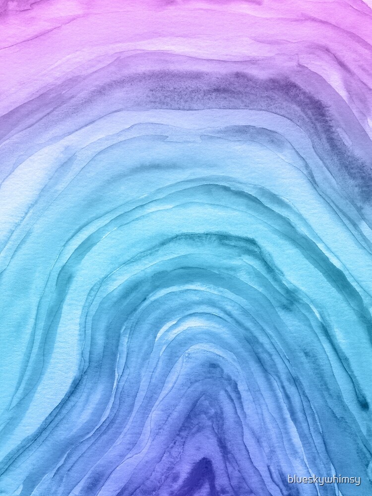 "Agate II Watercolor Blue Ombre Pattern" by blueskywhimsy | Redbubble