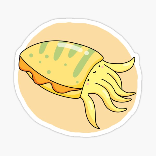 "Kawaii Cuttlefish" Sticker for Sale by kawaiilife | Redbubble