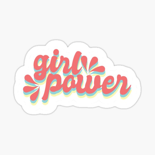 "Girl Power!" Sticker for Sale by RipDesigns | Redbubble