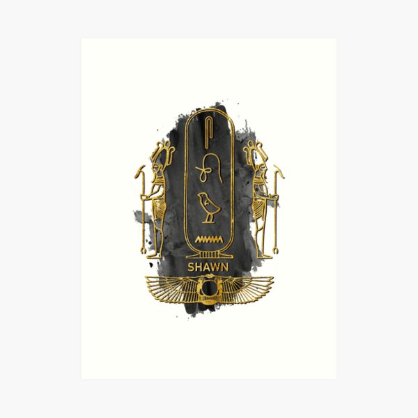 "Shawn your name in old Egyptian hieroglyphics symbols" Art Print by ...