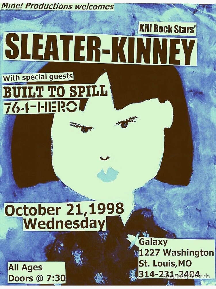 "Sleater-Kinney Vintage Concert Poster" Poster by Raggedy-Wands | Redbubble