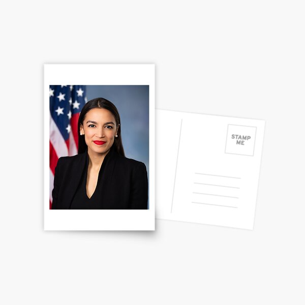 "Alexandria Ocasio Cortez AOC Portrait Photo" Postcard for Sale by ...
