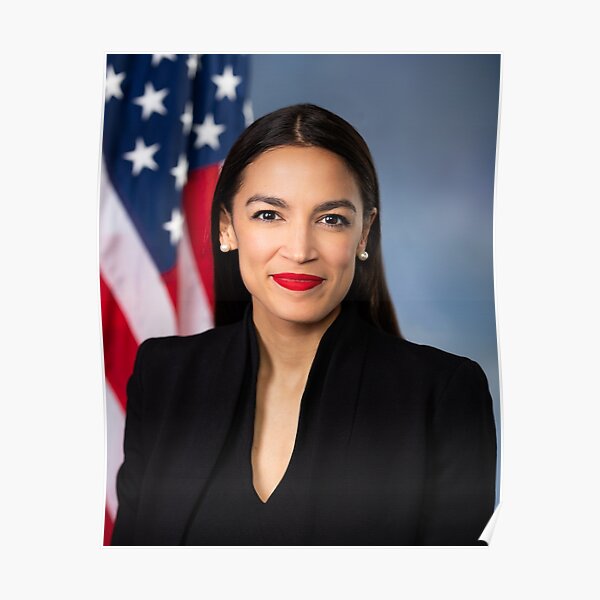 "Alexandria Ocasio Cortez AOC Portrait Photo" Poster for Sale by ...