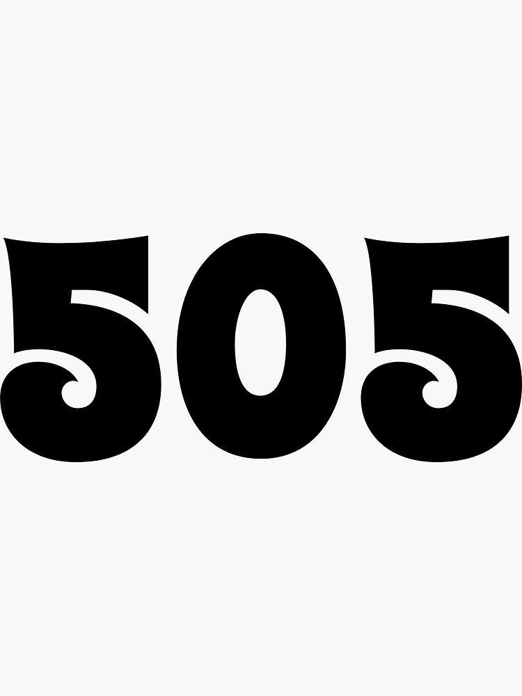 "505" Sticker for Sale by HermesDesign | Redbubble