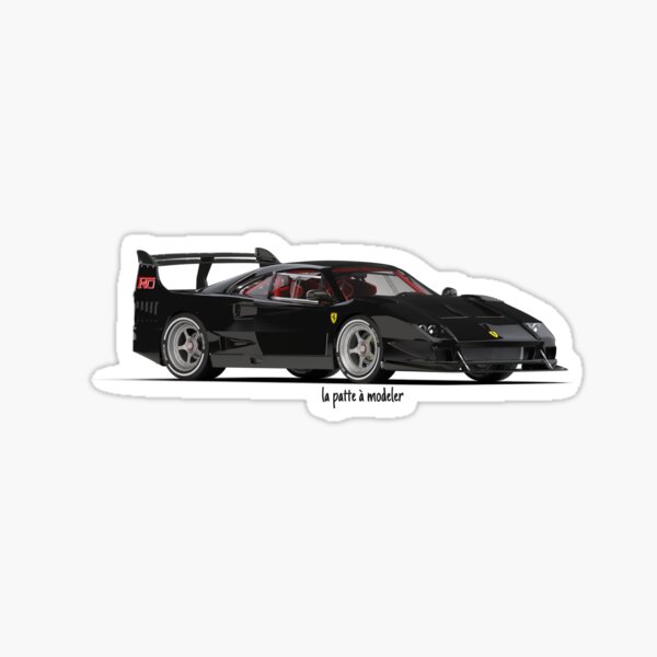 "Ferrari F40 LM" Sticker for Sale by LaPatteAModeler | Redbubble