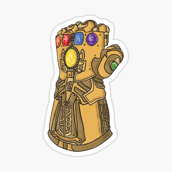 "The Infinity Gauntlet" Sticker for Sale by kaytaythepartay | Redbubble
