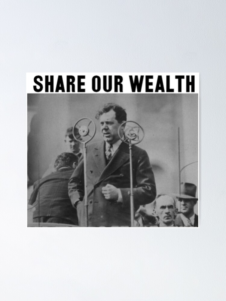 "Huey Long Share Our Wealth" Poster for Sale by kfapparel | Redbubble