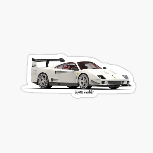"Ferrari F40 LM" Sticker for Sale by LaPatteAModeler | Redbubble
