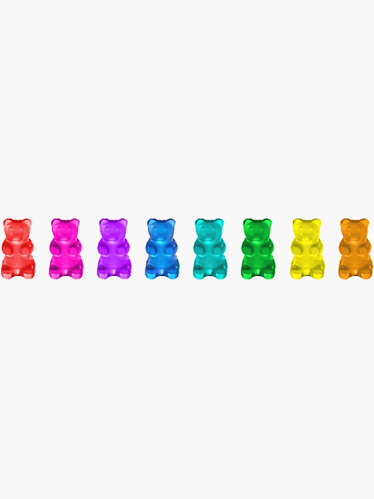"gummy bear rainbow" Sticker for Sale by nostalgiatears | Redbubble