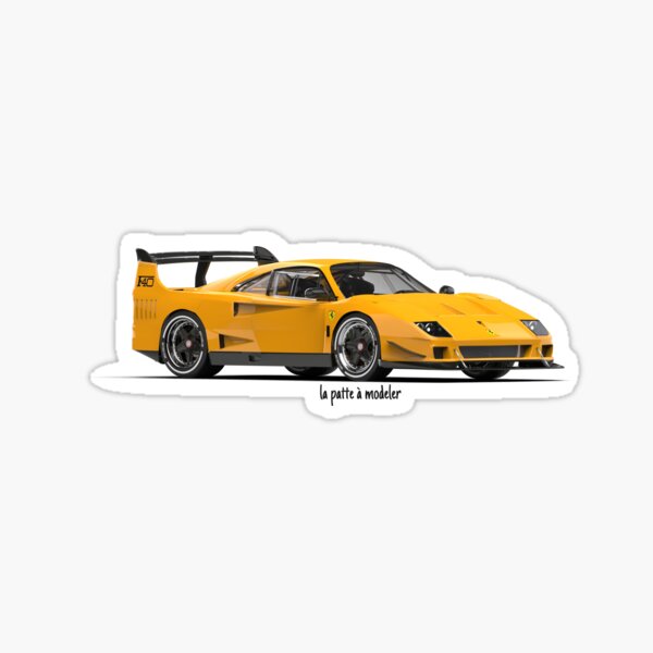 "Ferrari F40 LM" Sticker for Sale by LaPatteAModeler | Redbubble
