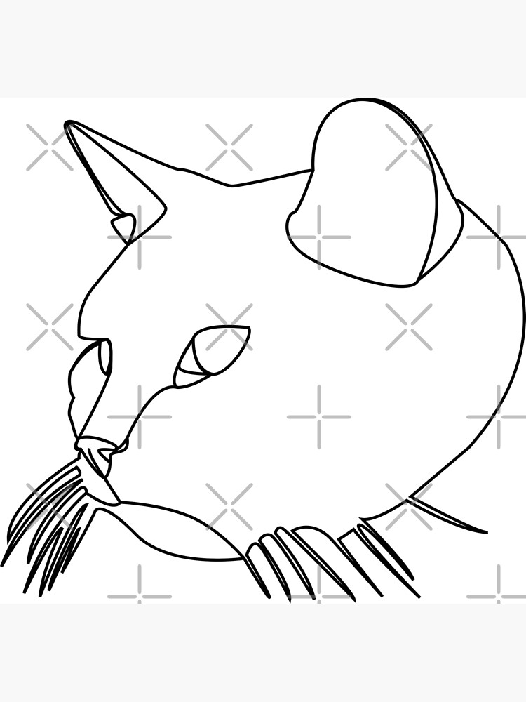 "Stylized cat line drawing" Poster for Sale by Scootzi | Redbubble