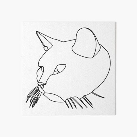 "Stylized cat line drawing" Art Board Print by Scootzi | Redbubble