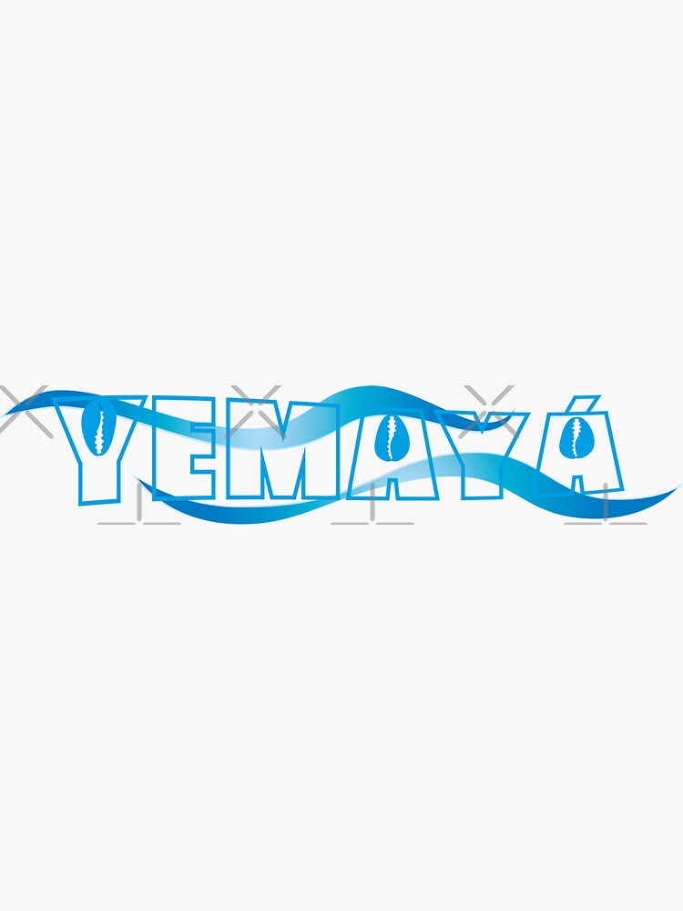 "Yemaya Name and Waves 01" Sticker for Sale by Stanneman | Redbubble