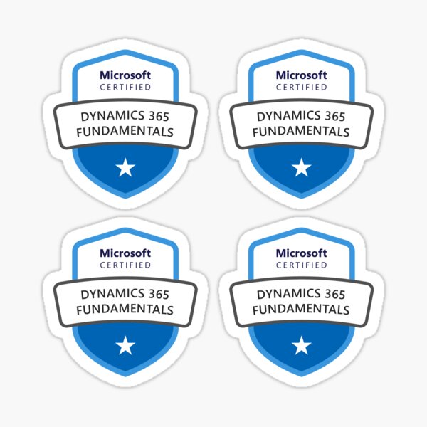 "Microsoft Dynamics 365 Fundamentals Certification Sheet" Sticker for ...