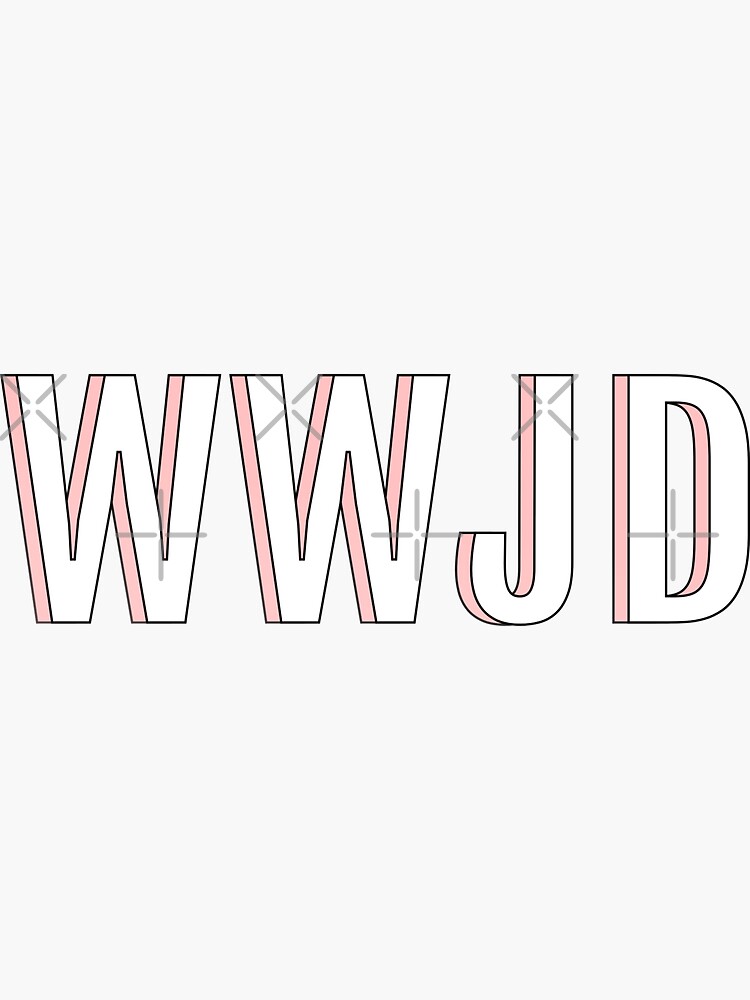 "WWJD: Pink" Sticker for Sale by mlvonder02 | Redbubble