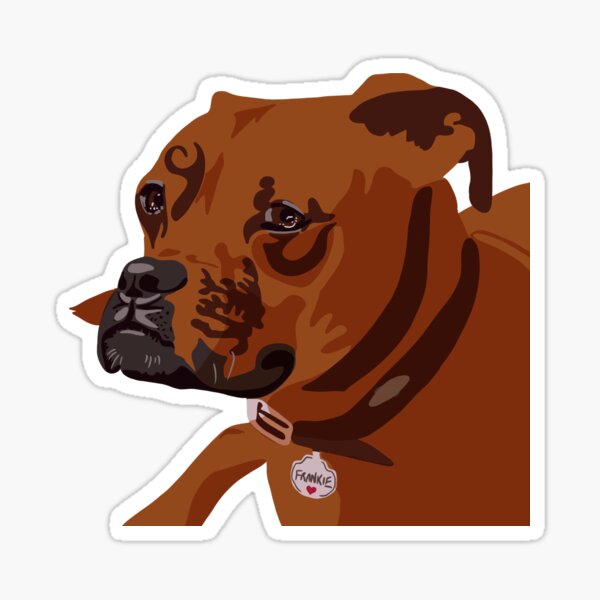 "Frankie!" Sticker by DagmarHansen | Redbubble