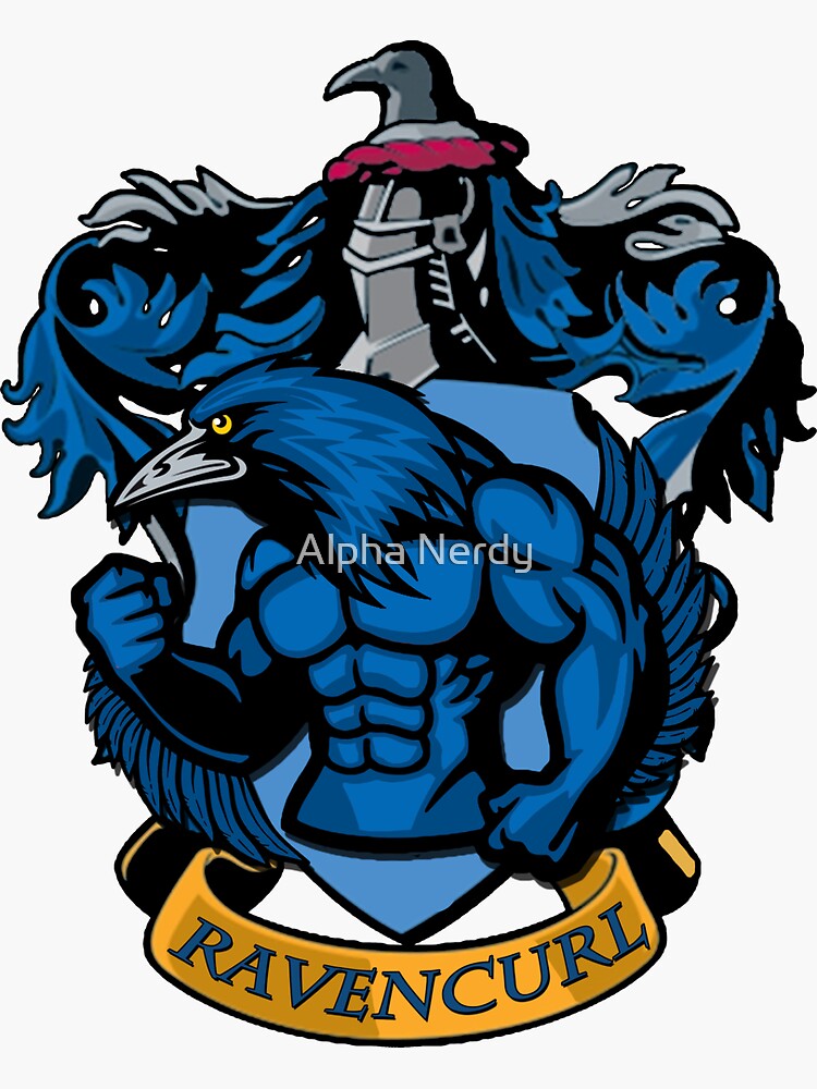 "RavenCURL" Sticker for Sale by Alpha Nerdy | Redbubble