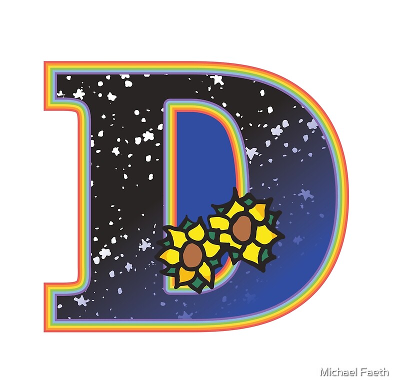 "The Letter D - Rainbow, Night, and Day" by faethdesign | Redbubble