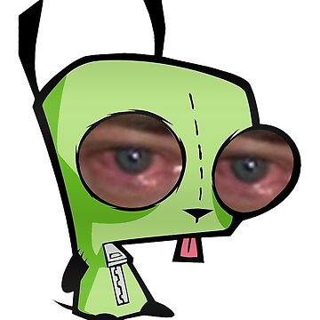"Invader Zim Gir with Brendan Fraser crying eyes" Sticker for Sale by ...