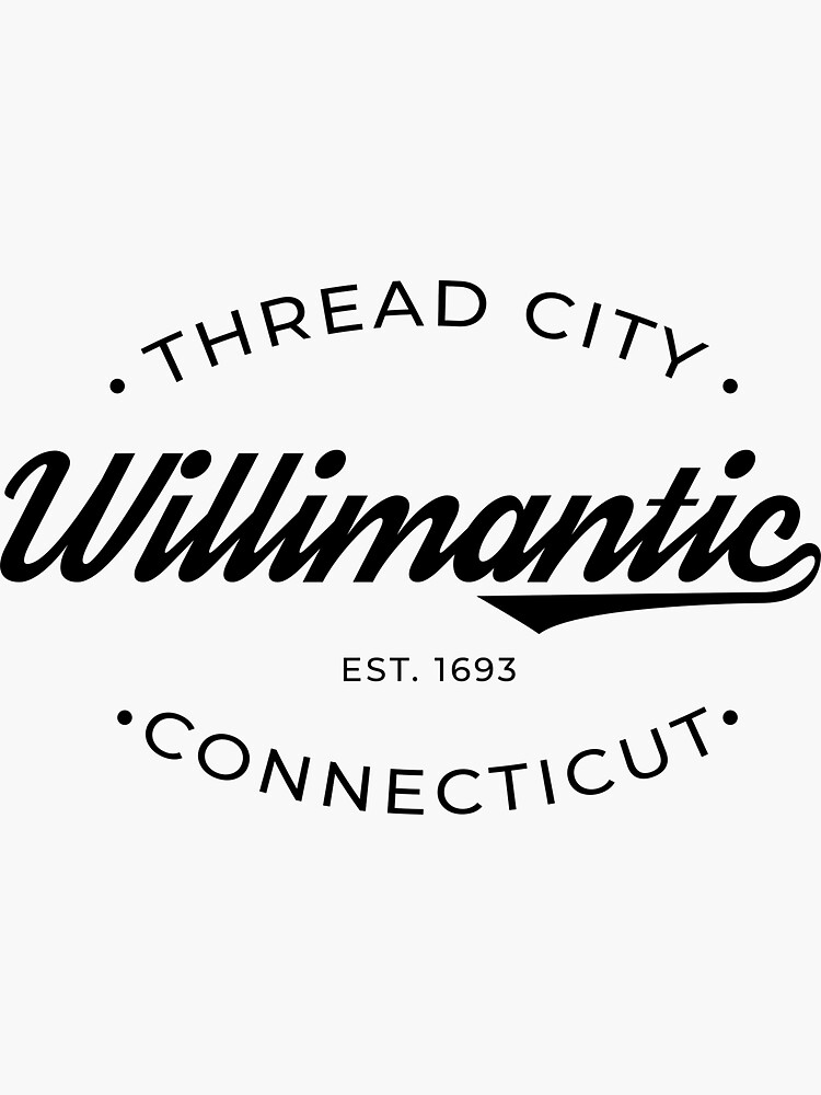 "Willimantic CT Thread City Logo" Sticker for Sale by PeerlessMerch ...