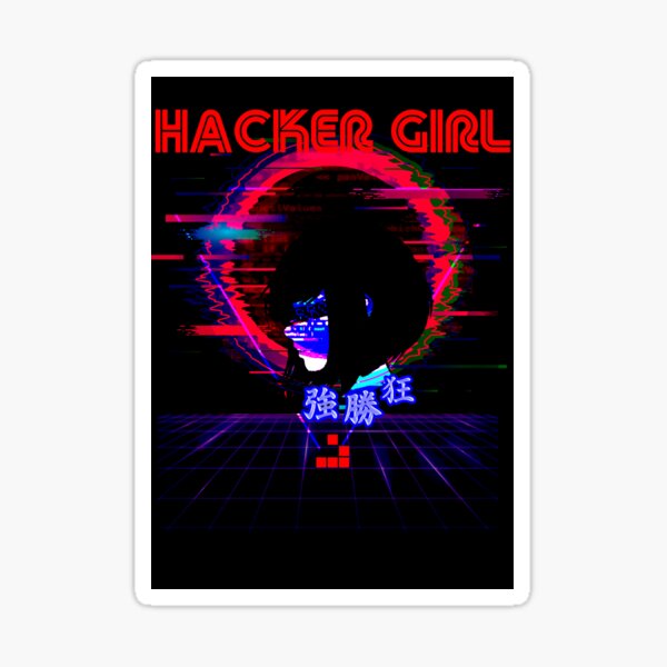 "Hacker Girl" Sticker by cataclysminc | Redbubble